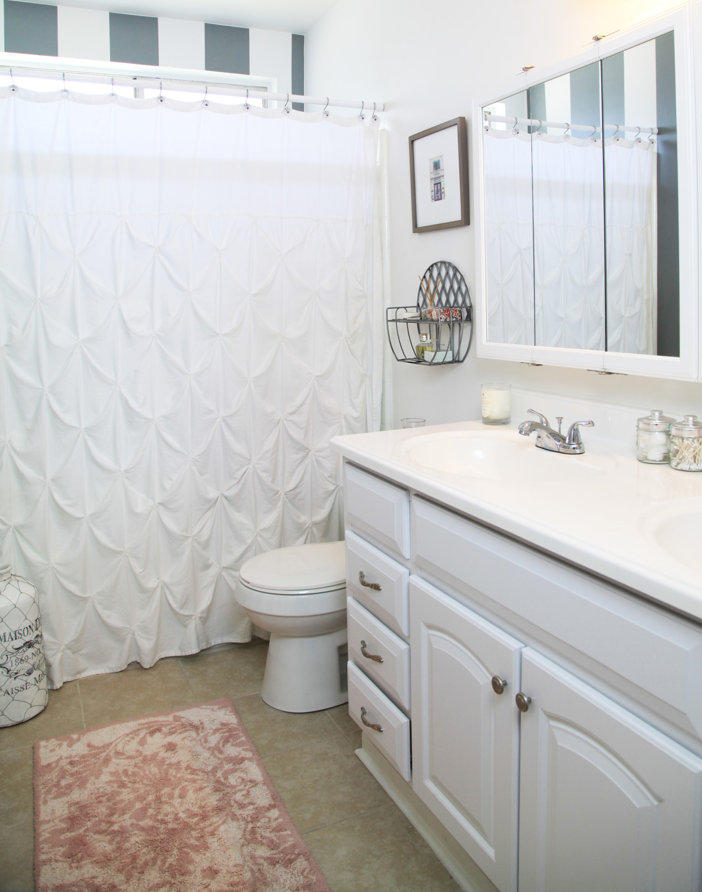 Easy French Chic Bathroom Makeover - Glam Latte