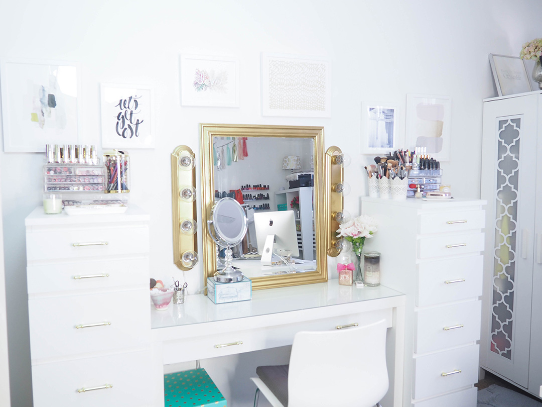 Vanity Makeover + Tour - Glam Latte